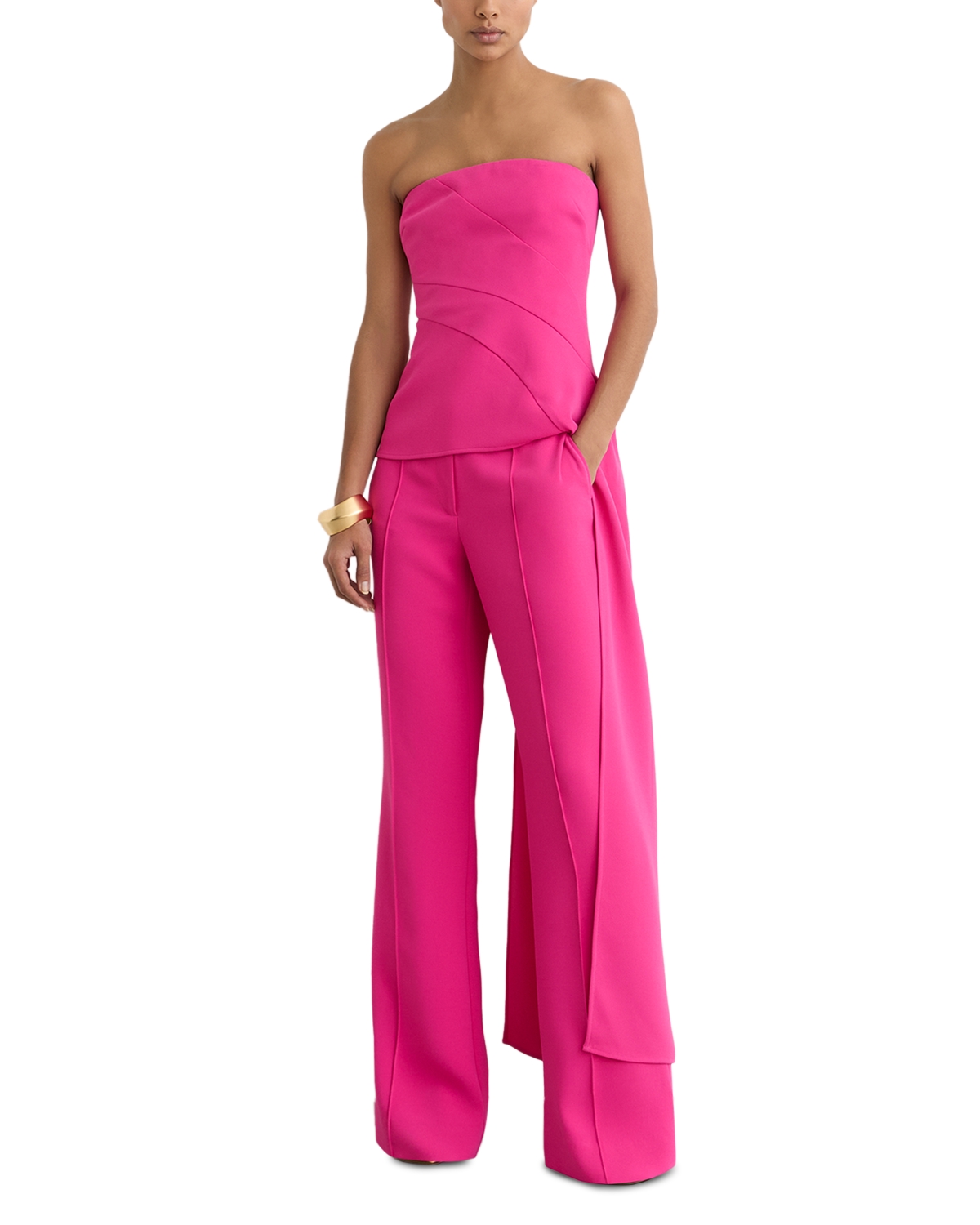 REISS Skye Drape Top
